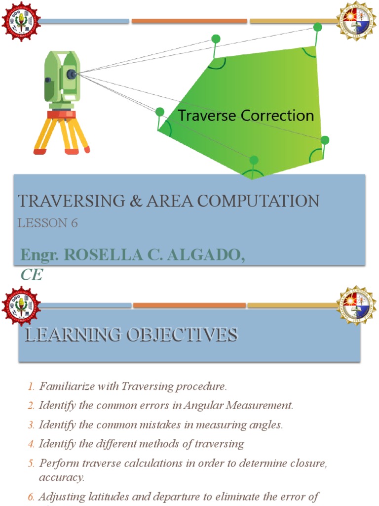 FS6 Lesson 6 - Traversing & Area Computation - Rev | PDF | Area | Latitude FS6 Lesson 6 - Traversing & Area Computation - Rev | PDF | Area | Latitude