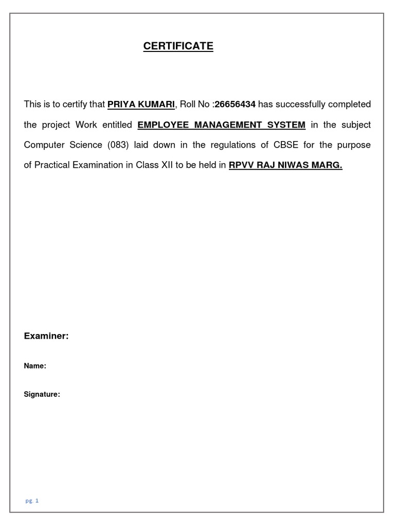 Project - Employee Management System | PDF | Computer Programming ...