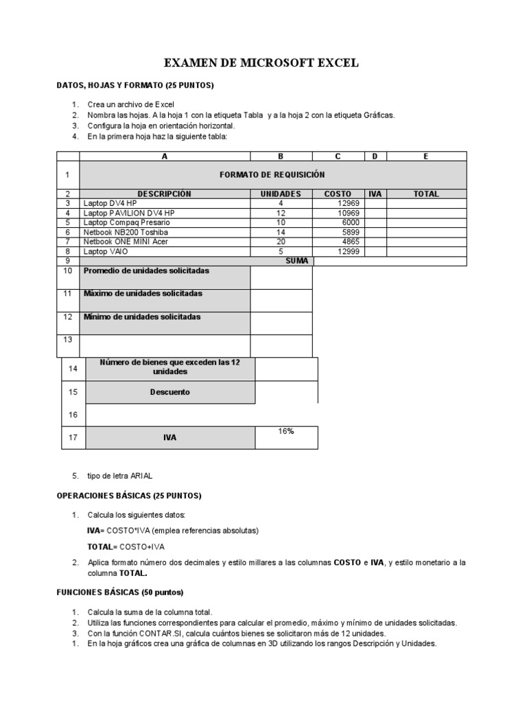 Prueba de Excel | PDF | Microsoft Excel | Ciencias de la Computación