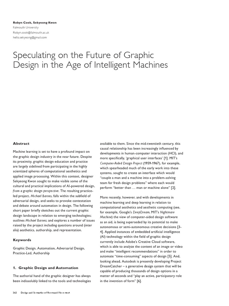 Speculating On The Future of Graphic Des | PDF | Artificial ...