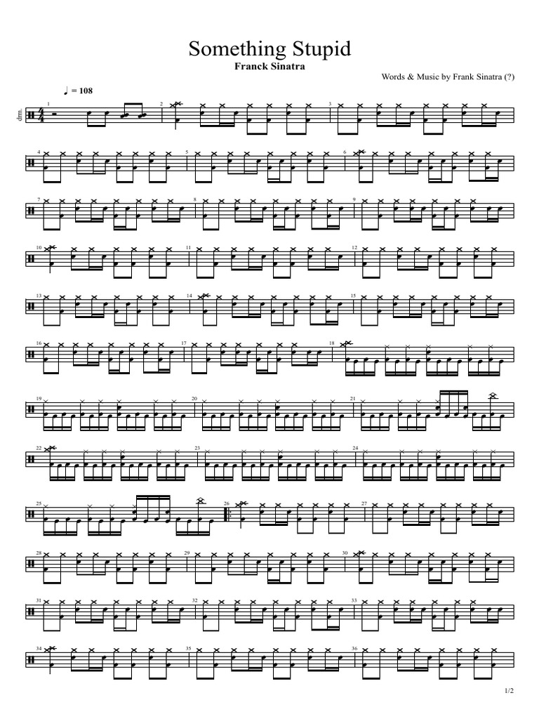 Frank Sinatra - Something Stupid (Drums) | PDF | Frank Sinatra | Music