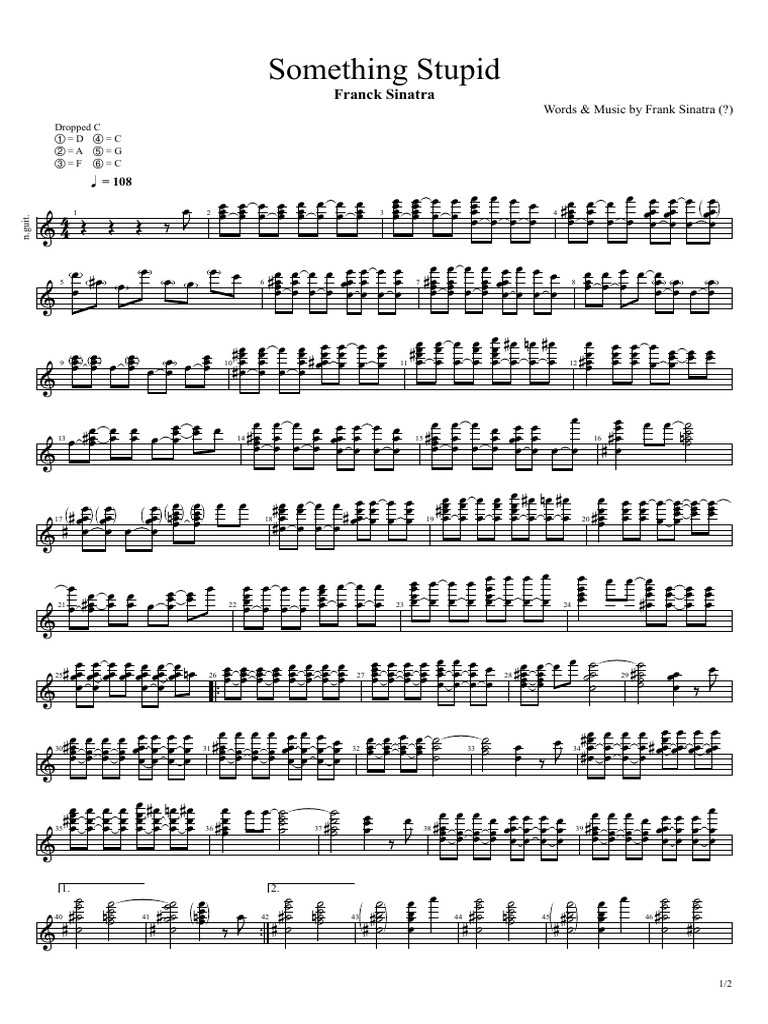 Frank Sinatra - Something Stupid (Voz) | PDF | Frank Sinatra | Music