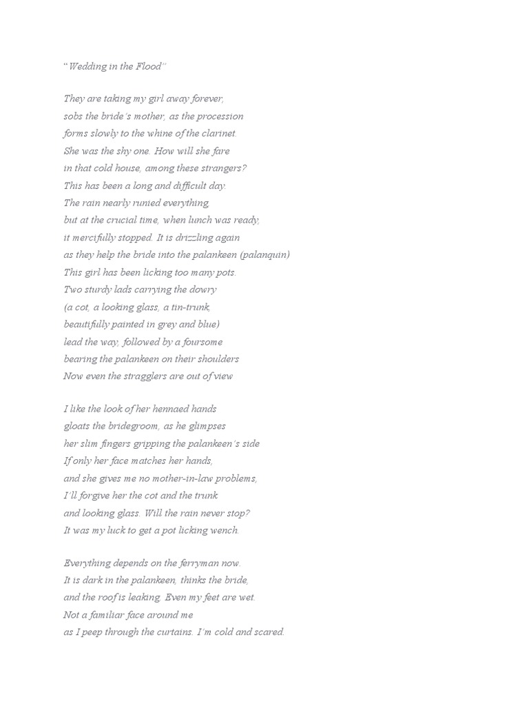 Wedding in The Flood | PDF