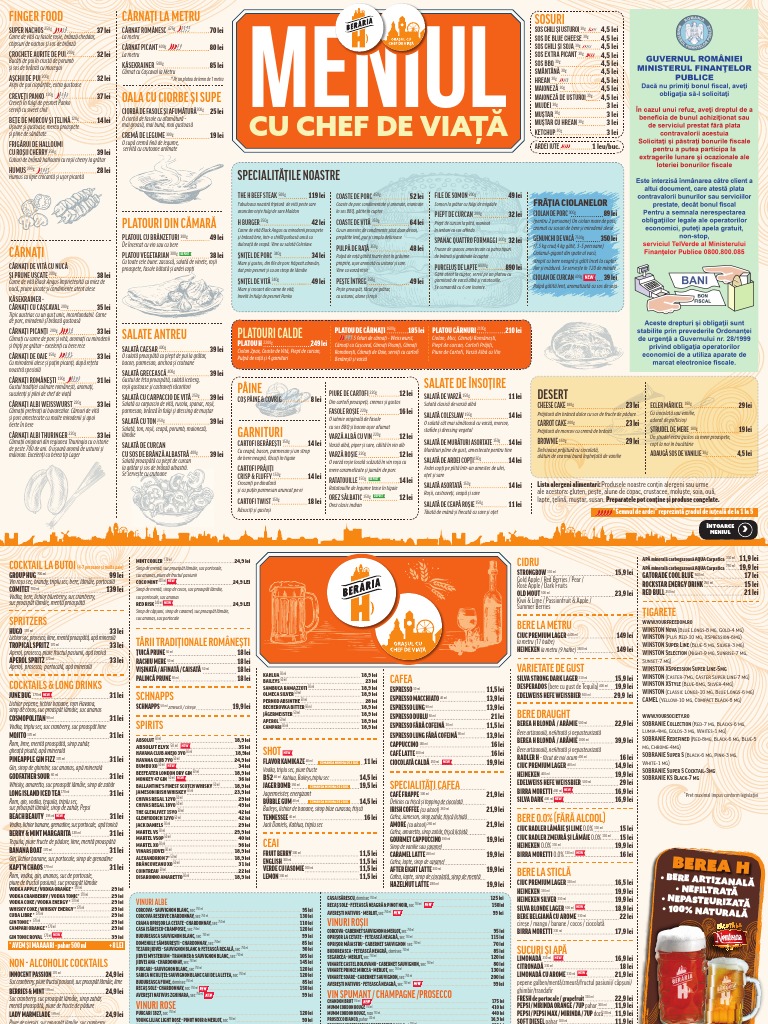 Meniu Beraria H | PDF