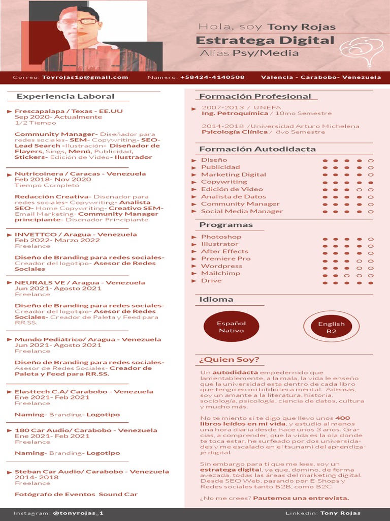 CV Tony 2022 | PDF | Business | Comunicación