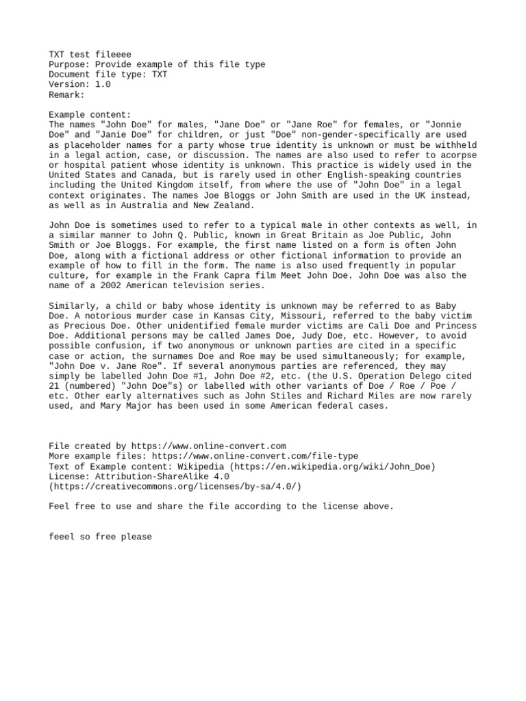 Placeholder Names in Legal Contexts | PDF | John Doe
