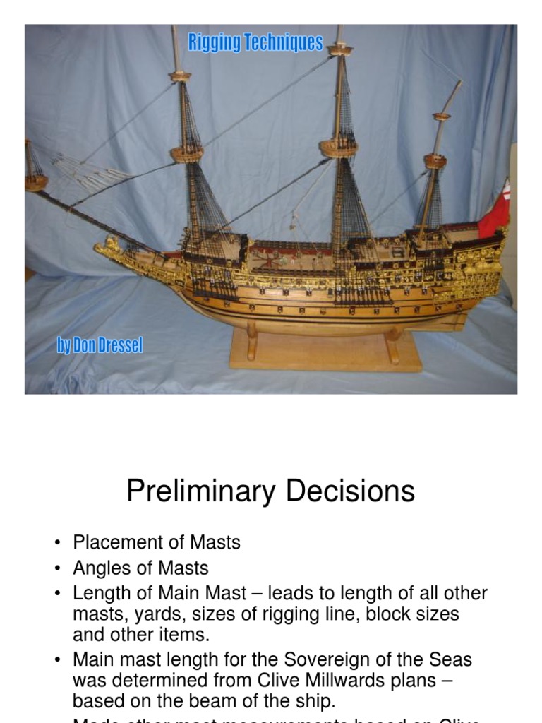 Model Ship Rigging Techniques | PDF | Rigging | Mast (Sailing)