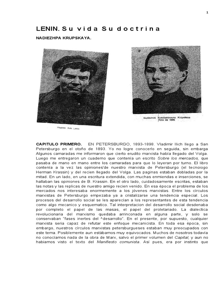 Lenin SU VIDA | PDF | Karl Marx | Vladimir Lenin