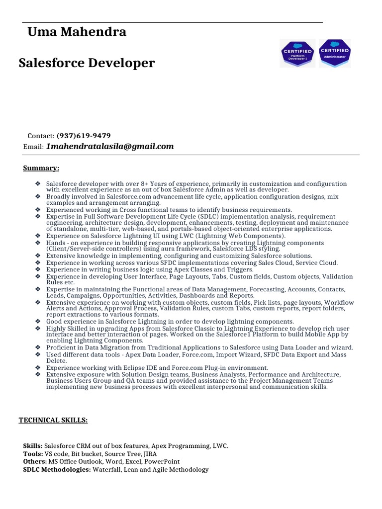 Mahendra SFDC8 | PDF | Customer Relationship Management | Cloud Computing