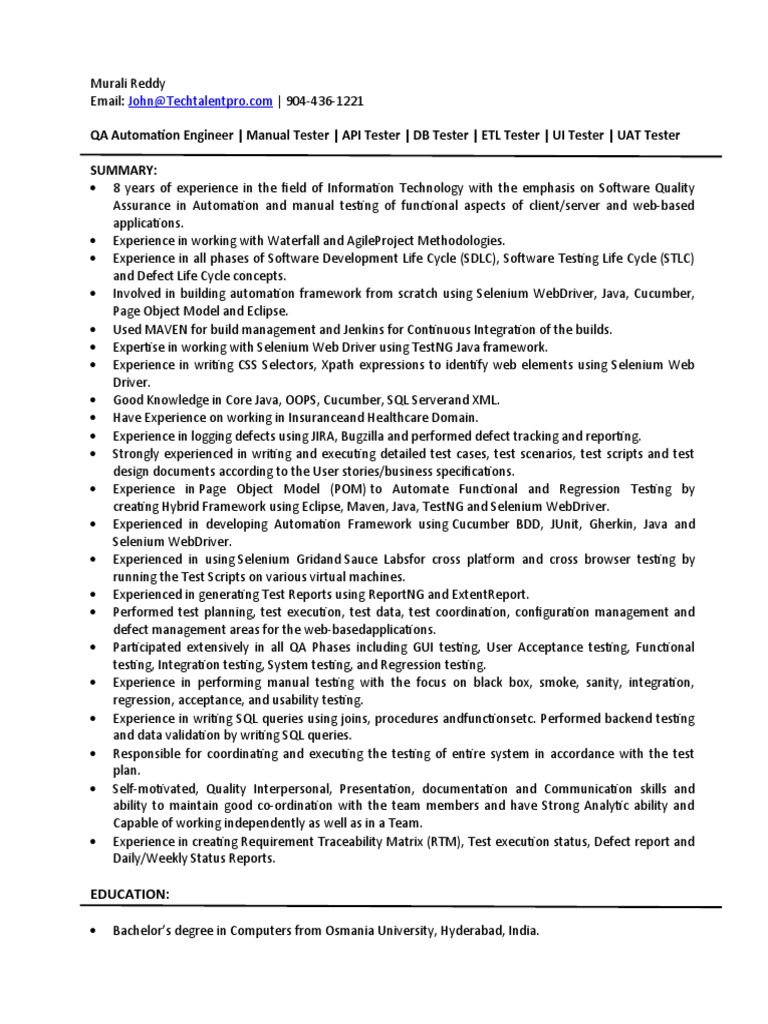 MuraliReddy QA (Automation) | PDF | Software Testing | Selenium (Software) MuraliReddy QA (Automation) | PDF | Software Testing | Selenium (Software)