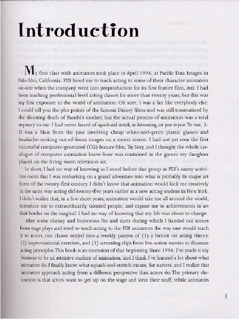 Acting For Animators | PDF