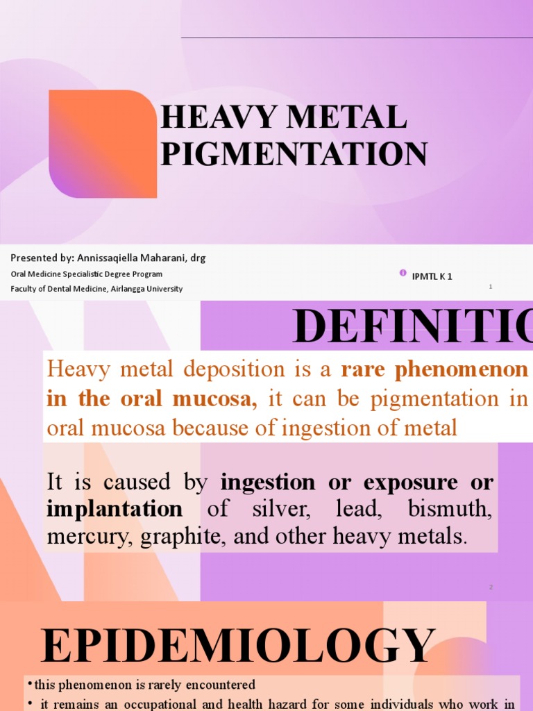 Heavy Metal Oral Pigmentation | PDF | Foreign Language Studies | Wellness