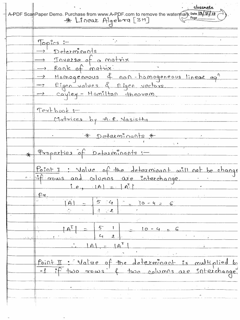 Linear Algebra | PDF