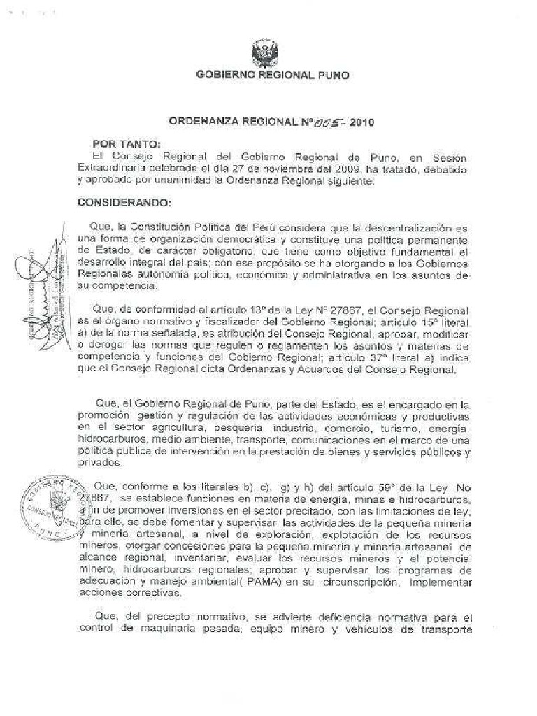 2010 005 Ordenanza | PDF