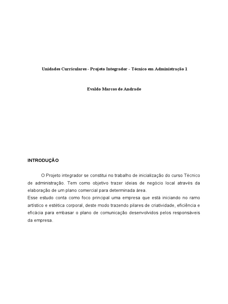 Projeto Integrador Senac Etapa 1 2 3 | PDF