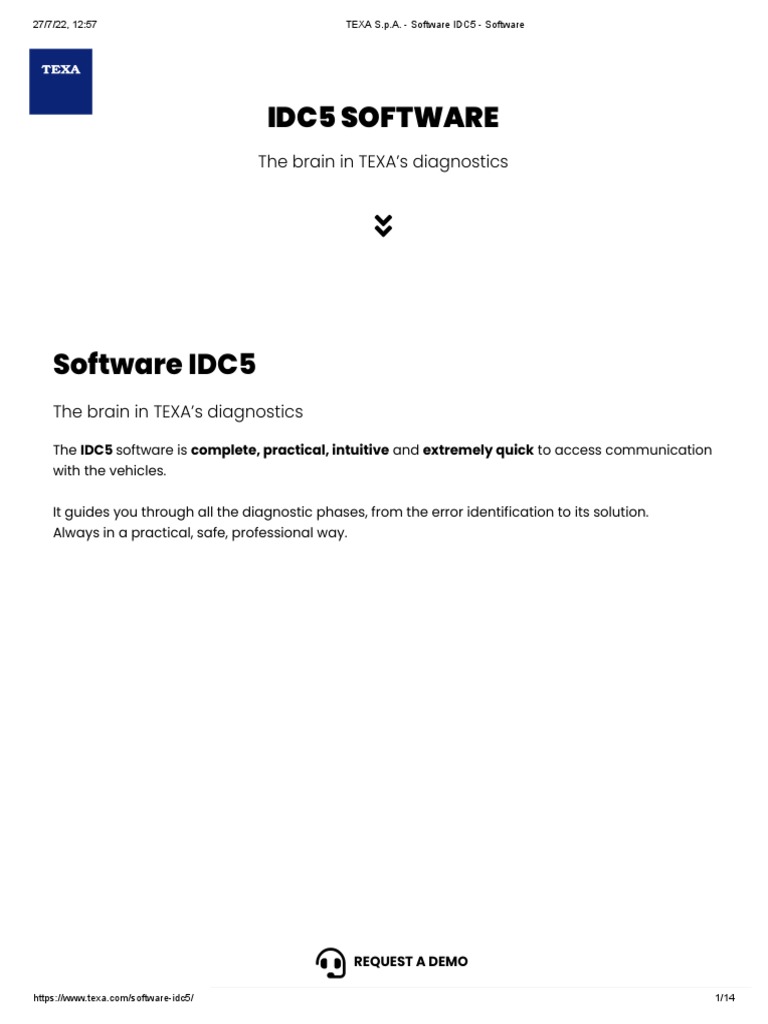TEXA IDC5 Diagnostic Software Overview | PDF | Software | Mobile App
