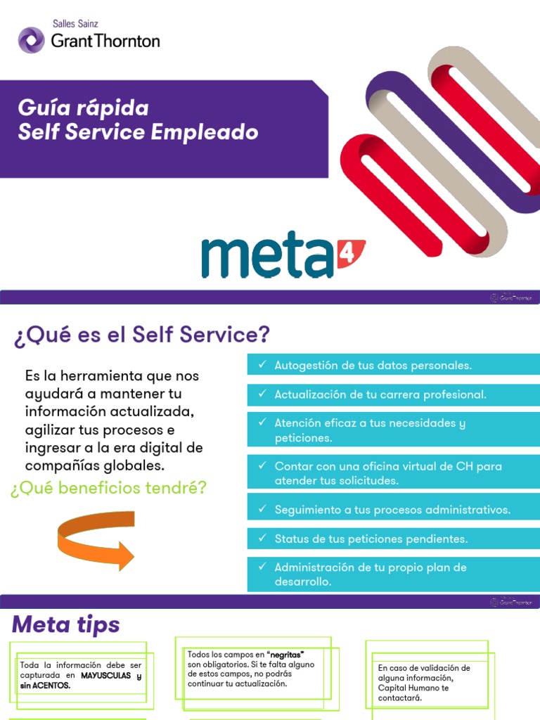 Guía rápida Dossier del empleado Meta4 2021 | PDF