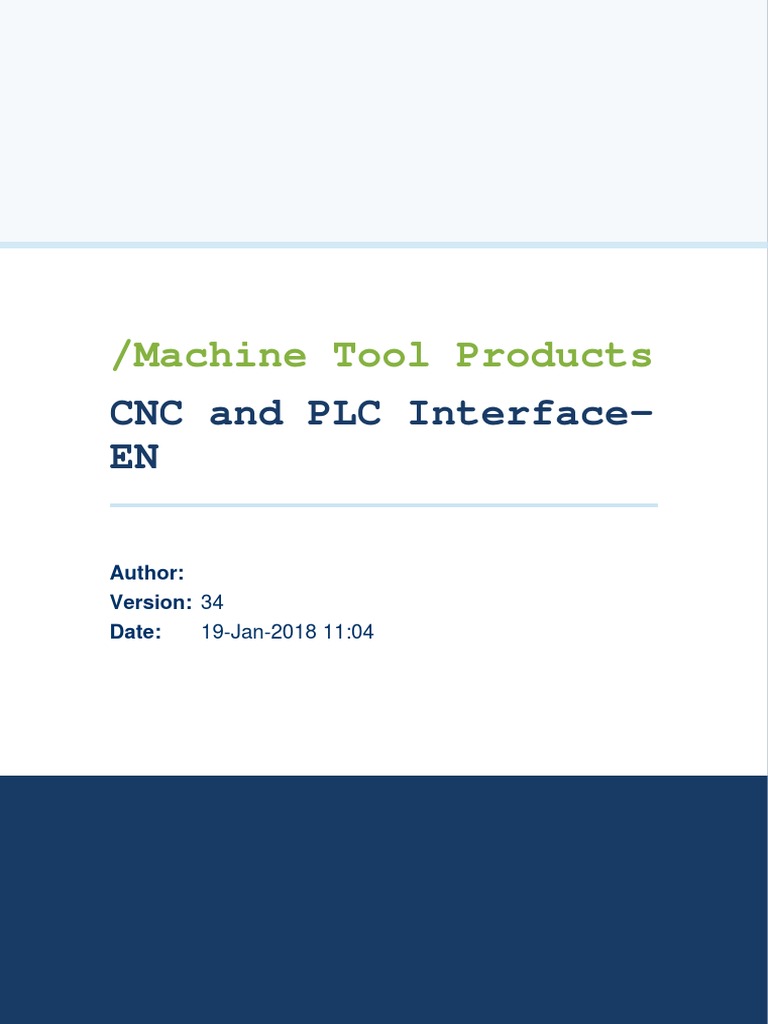 CNC and PLC Interface-EN-v34-20180119 - 1104 | PDF
