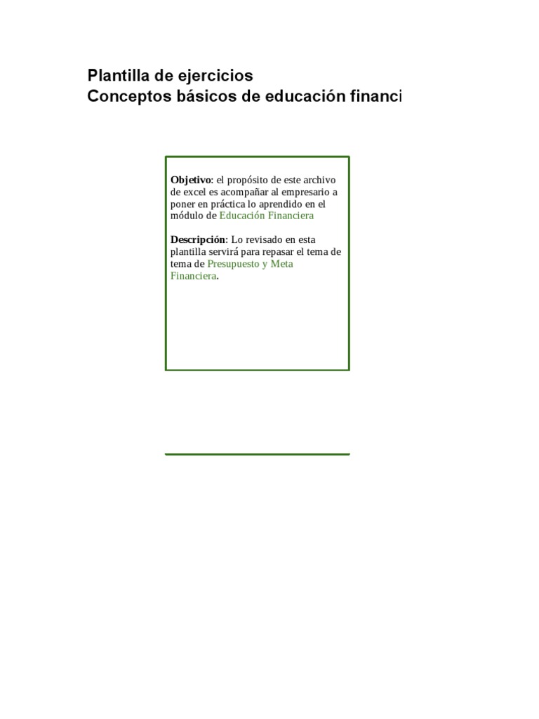 EJERCICIO DE META FINANCIER Y PRESUPUESTO-Marcos | PDF | Presupuesto | Ahorro