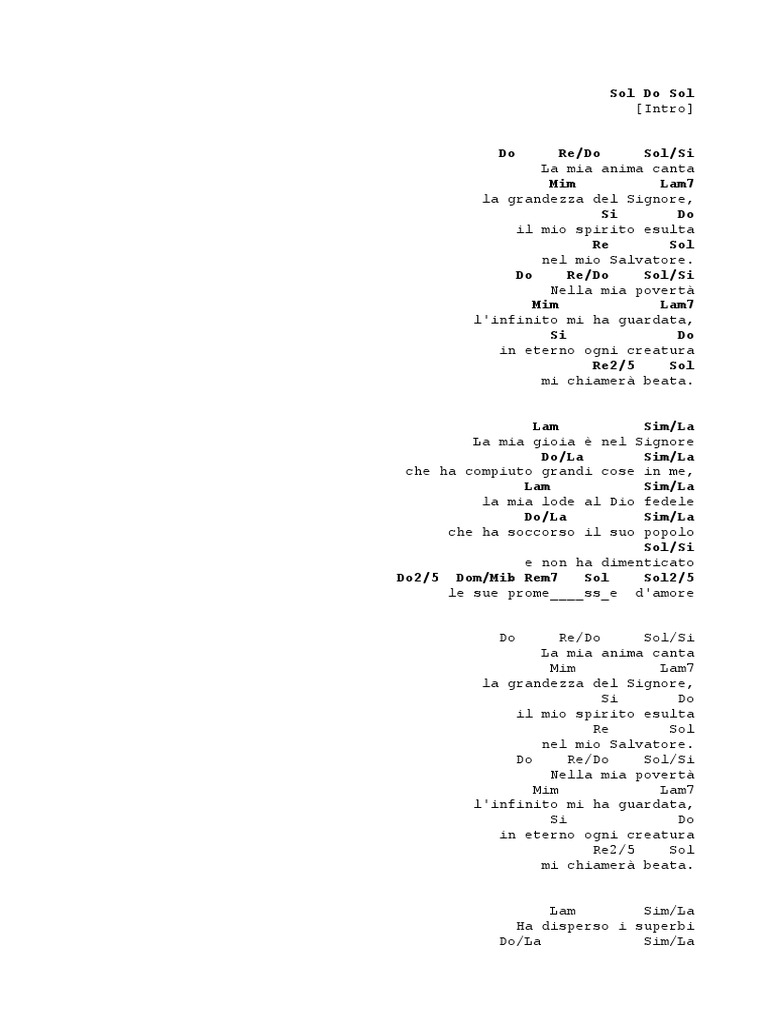 La Mia Anima Canta | PDF