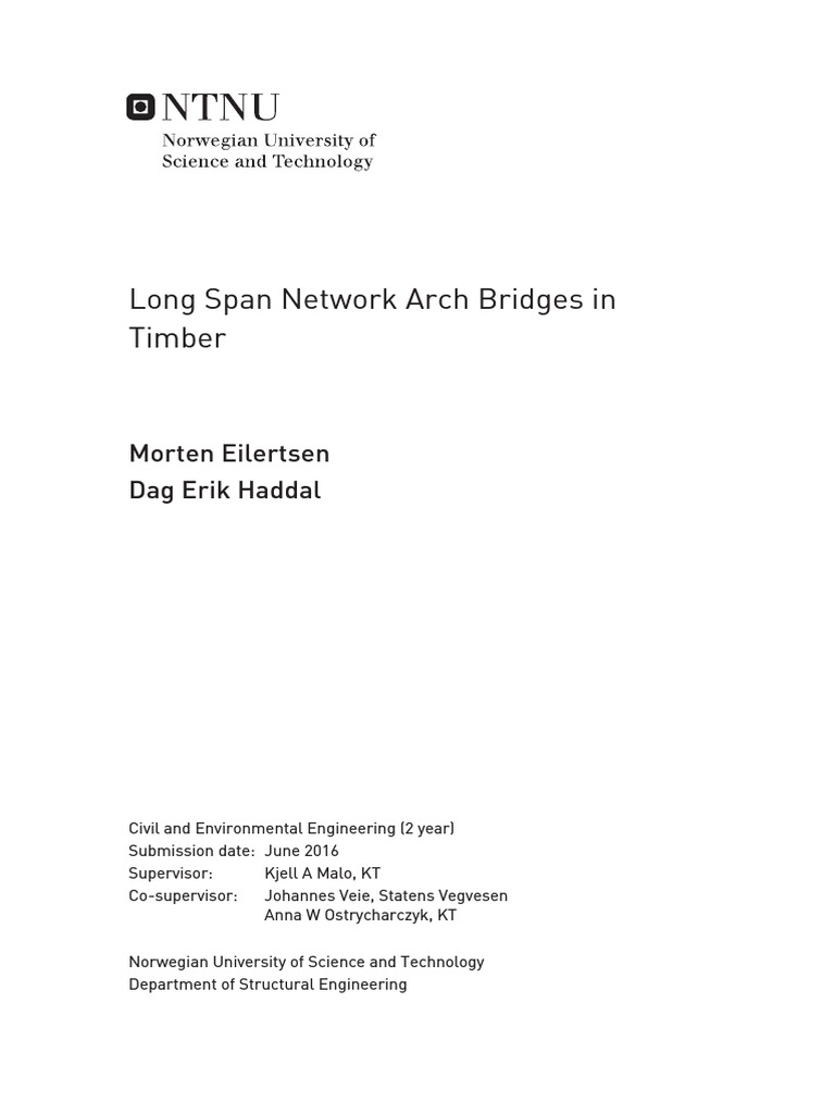 Long Span Network Arch Bridges in Timber | PDF | Bridge | Bending