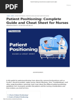 Patient Positioning Cheat Sheet & Complete Guide For 2023 | PDF ...