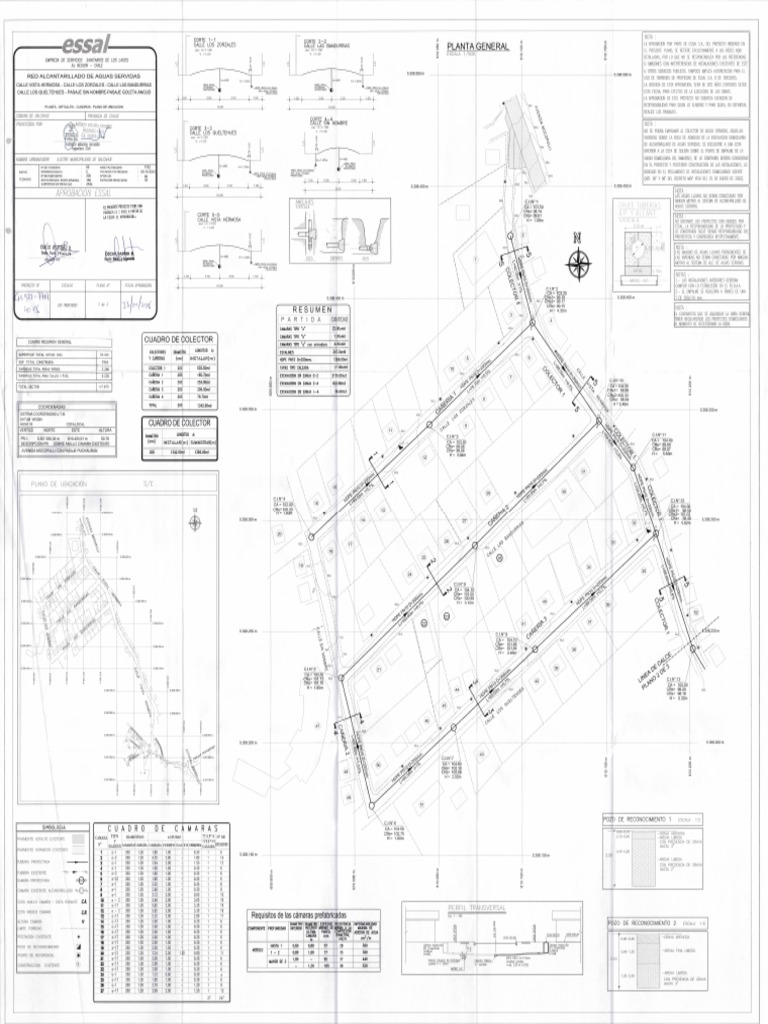 Plano Alcantarillado 1 de 3 | PDF