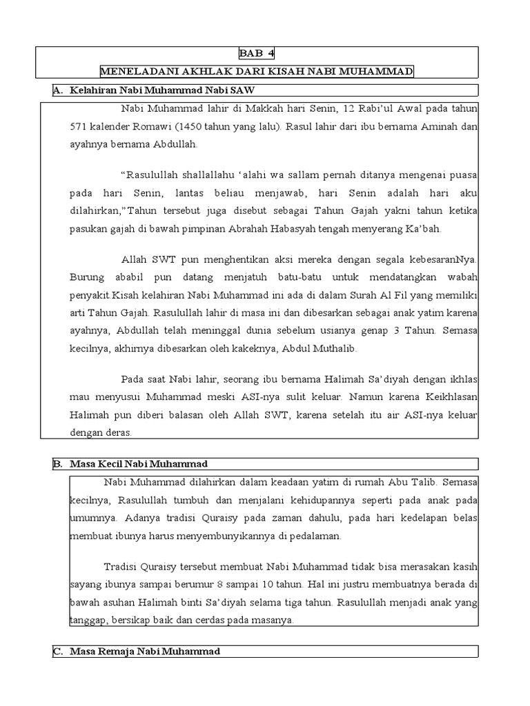 Kisah Nabi Muhammad SAW Pai 7 | PDF