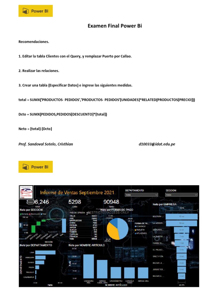 Examen Final Power Bi | PDF