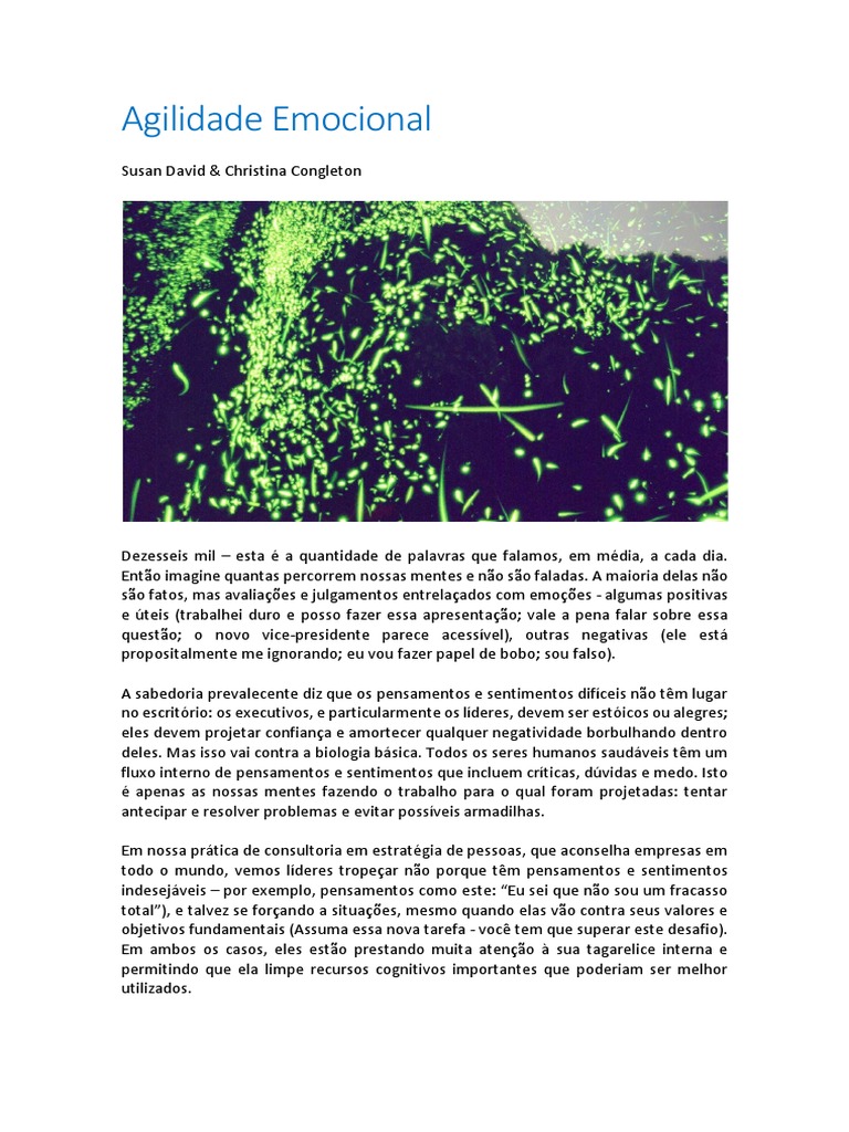 Agilidade Emocional: Estratégias Práticas | PDF | Pensamento | Emoções