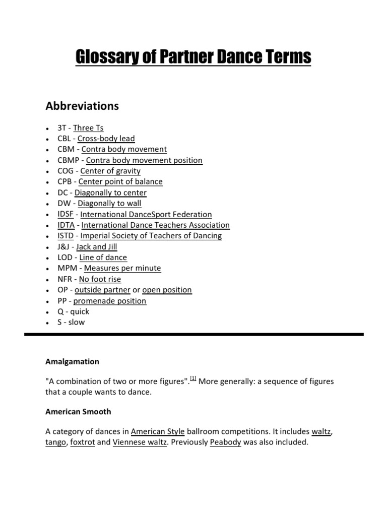 Technical Document Analysis | PDF | Ballroom Dance | Partner Dance