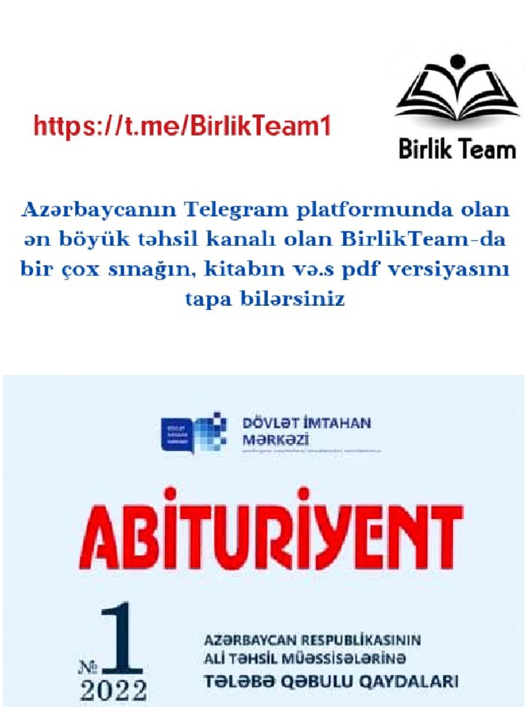 Mir - Az Abituriyent Jurnali 1 | PDF