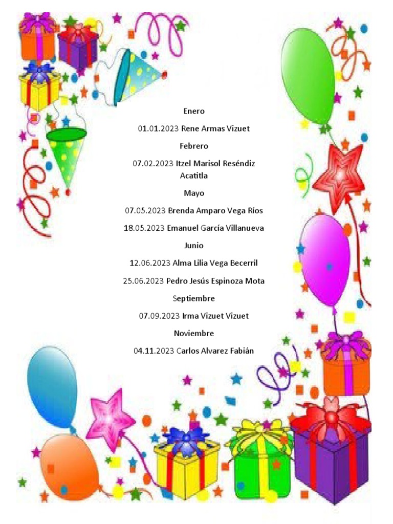 Cumpleaños | PDF