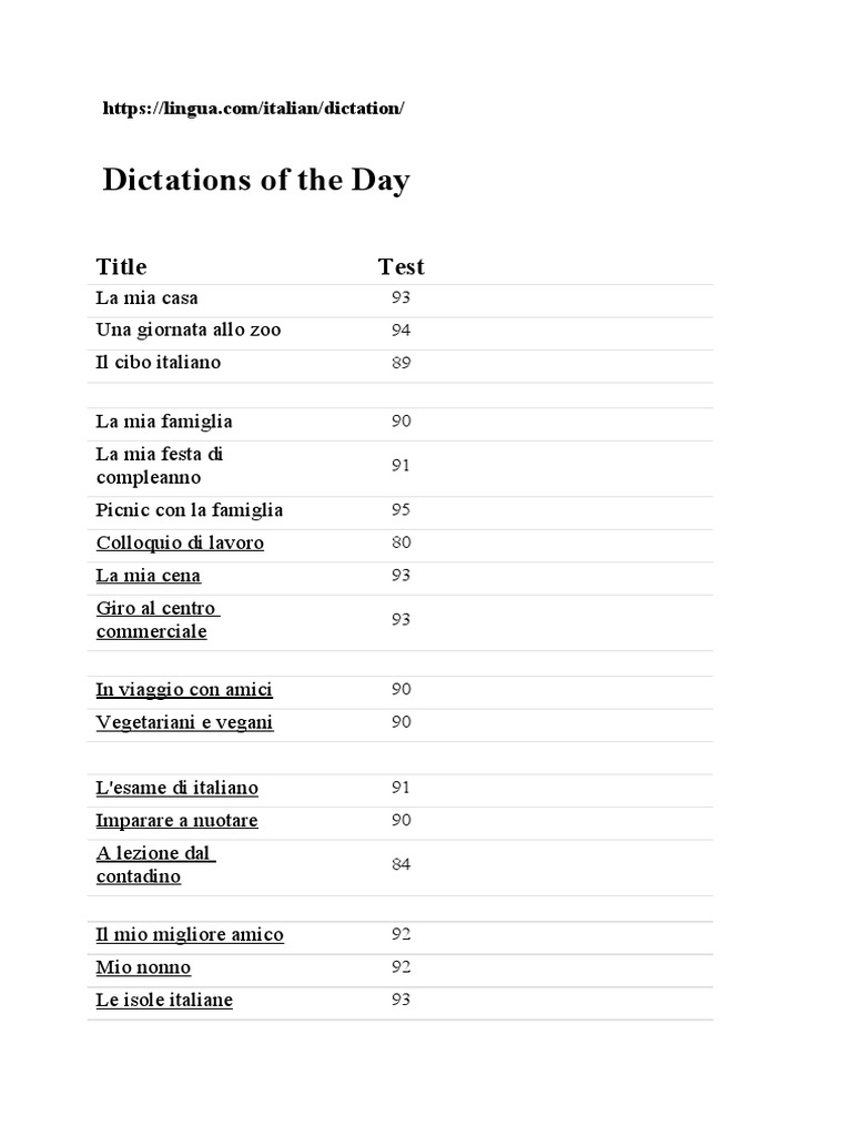 Https ::lingua - com:Italian:Dictation | PDF