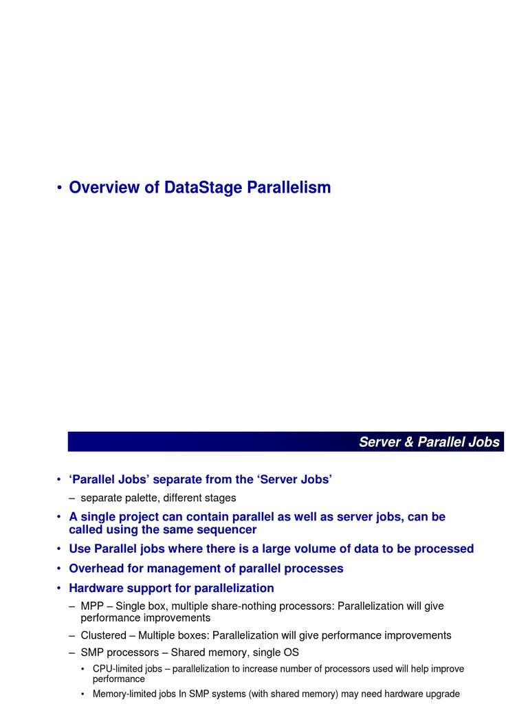 B Fundamentals Of Datastage Parallelism Pdf Parallel Computing Process Computing