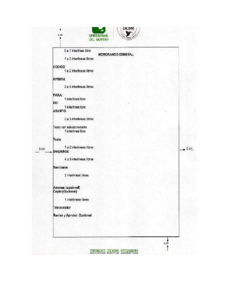 Oficios o cartas.memorando. Medidas. | PDF