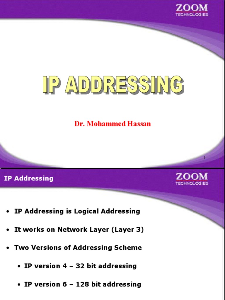 Lecture 8 | PDF | Ip Address | Network Layer Protocols