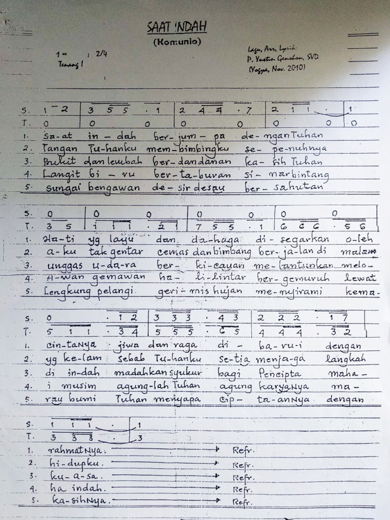 Lagu Saat Indah (Sfile | PDF