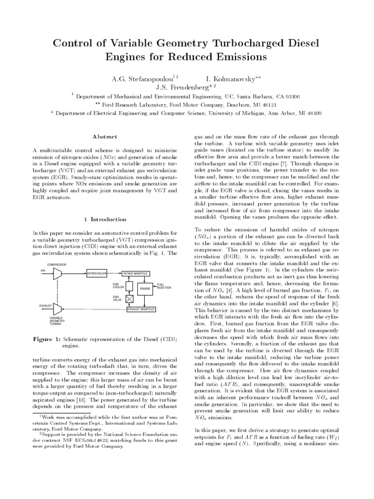 VGT Control Strategy - Simulink | PDF | Internal Combustion Engine ...
