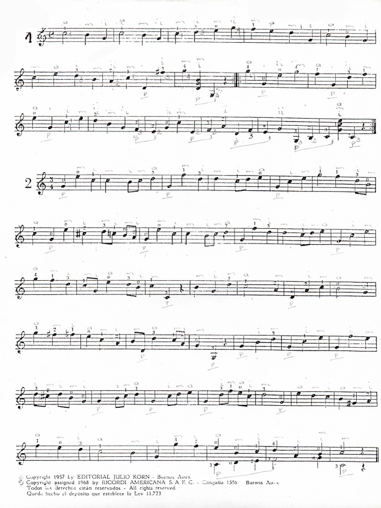 Estudio Nro. 1 y 2 - Fernando Sor | PDF