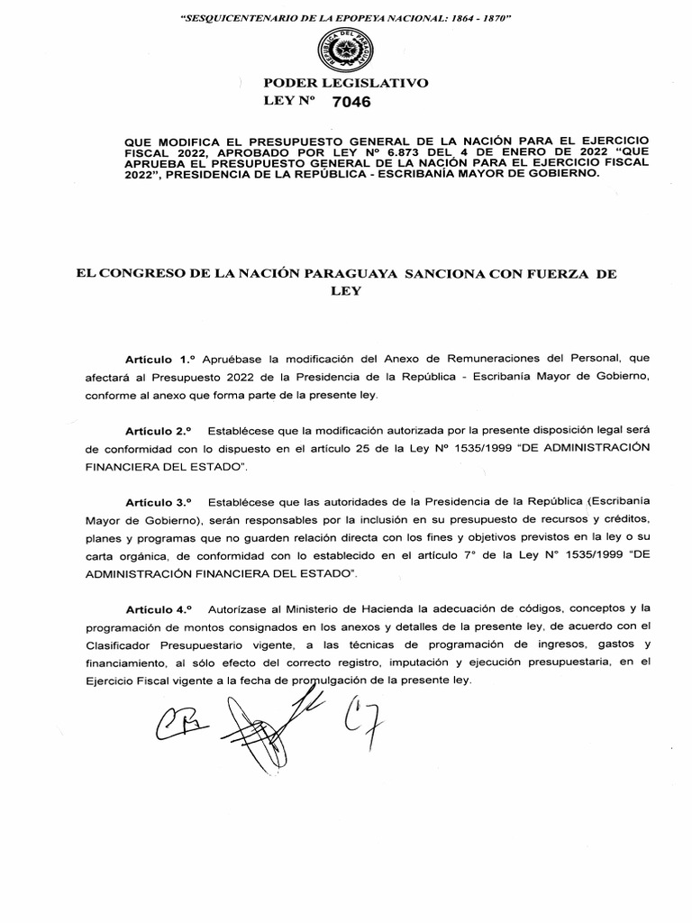 Archivos - 11235 - LEY 7046 | PDF | Gobierno | Separación de poderes