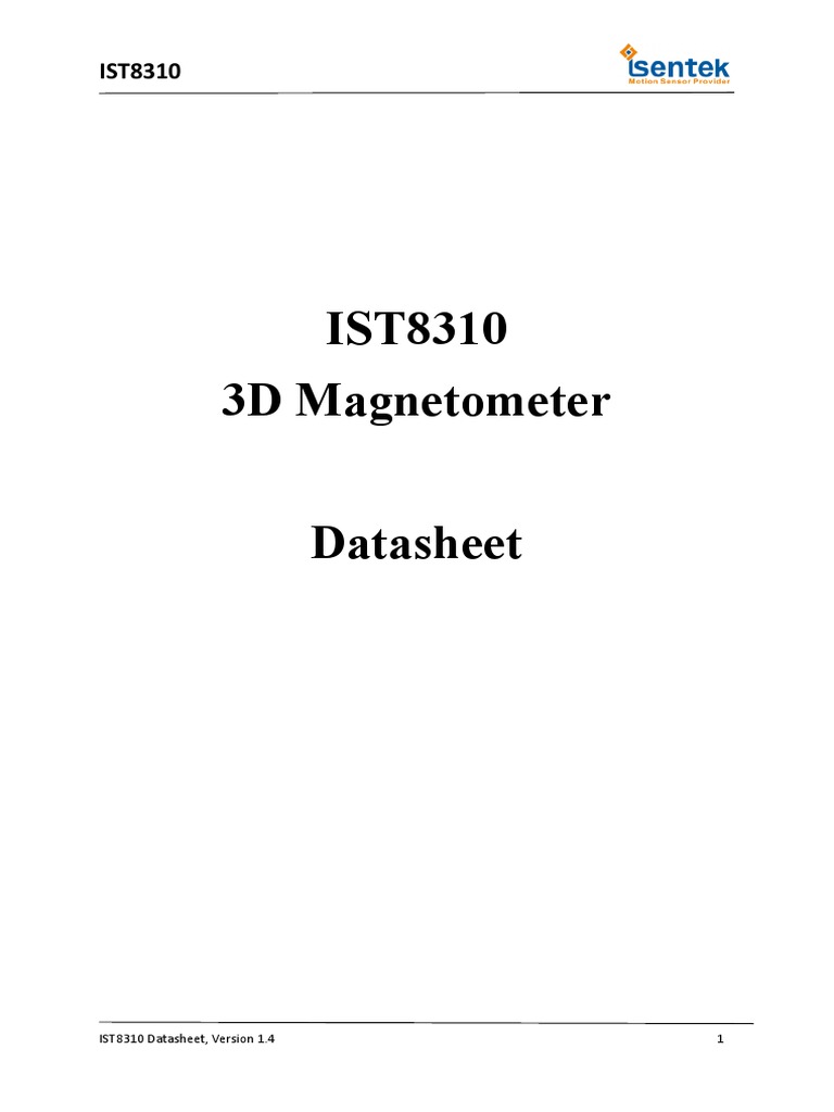 IST8310 Datasheet v1 - 4 Brief | PDF