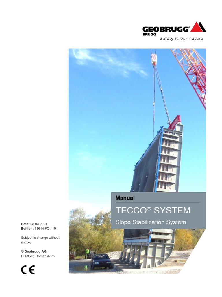 Geobrugg TECCO Product Manual | PDF | Surveying | Rope