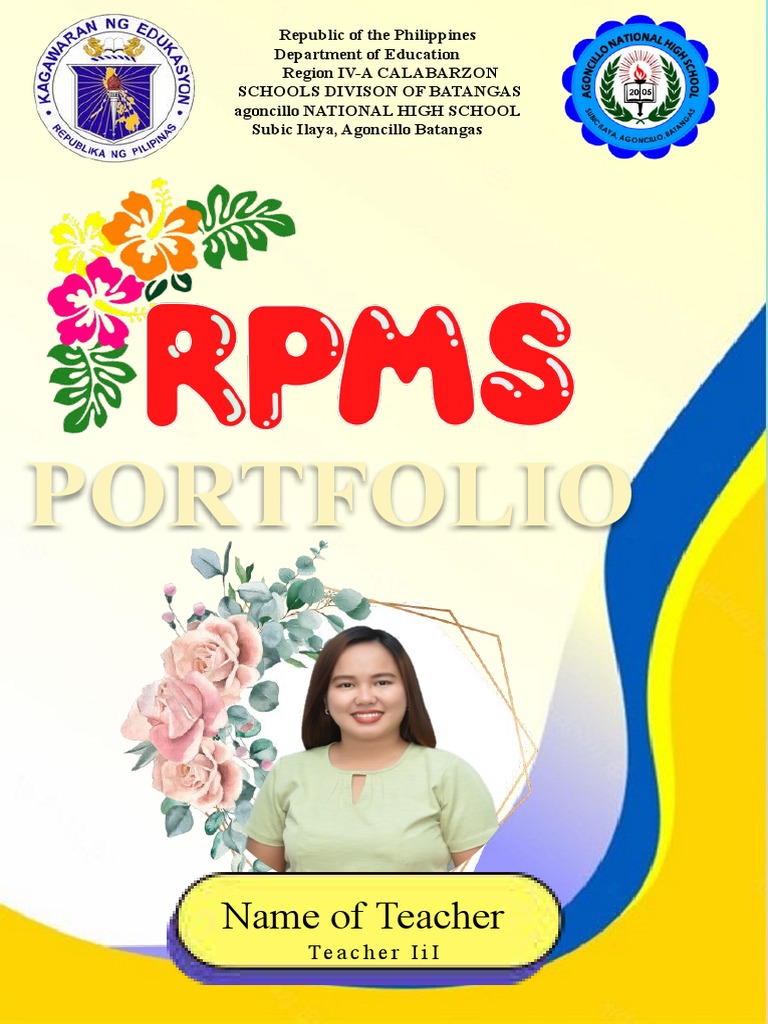 RPMS Template Yellow-Blue 2021-2022 With Annotations | PDF | Teaching ...