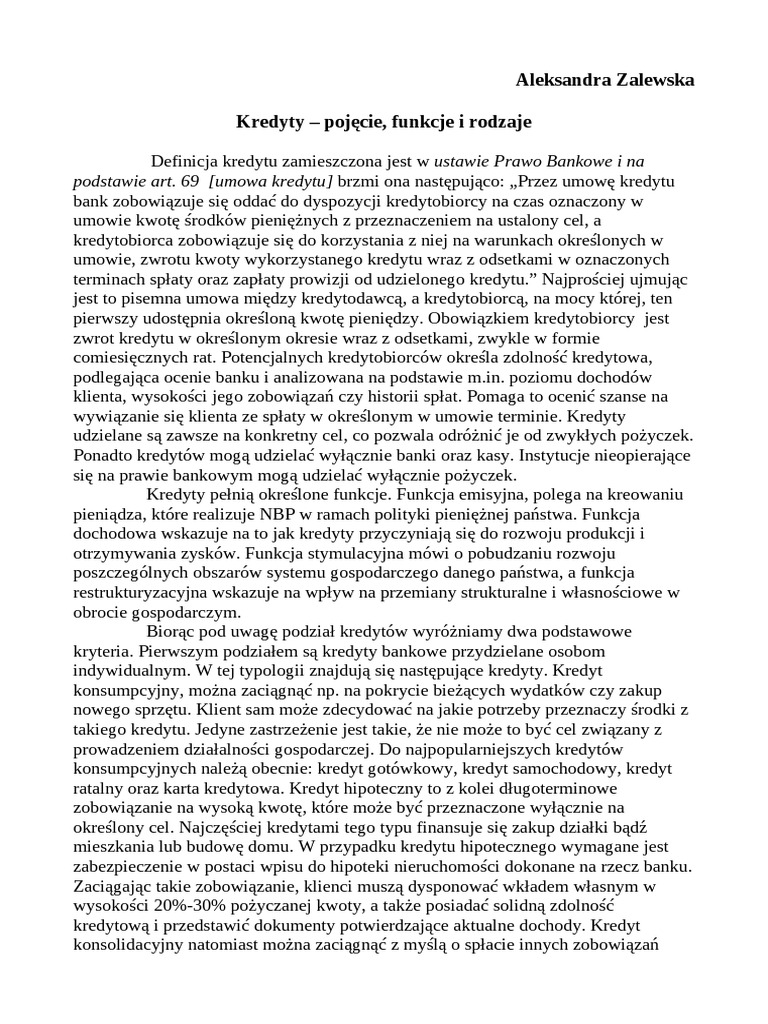 KREDYTY | PDF