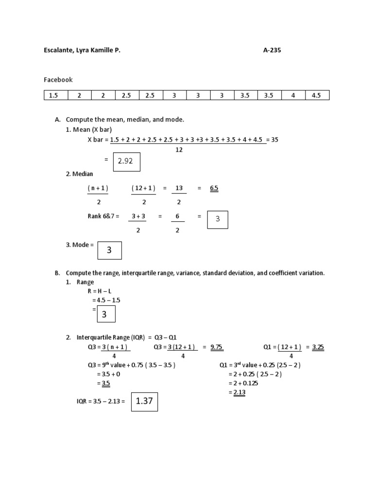Module 2 - Descriptive Statistics - Numerical Measurement | PDF | Coefficient Of Variation | Mean