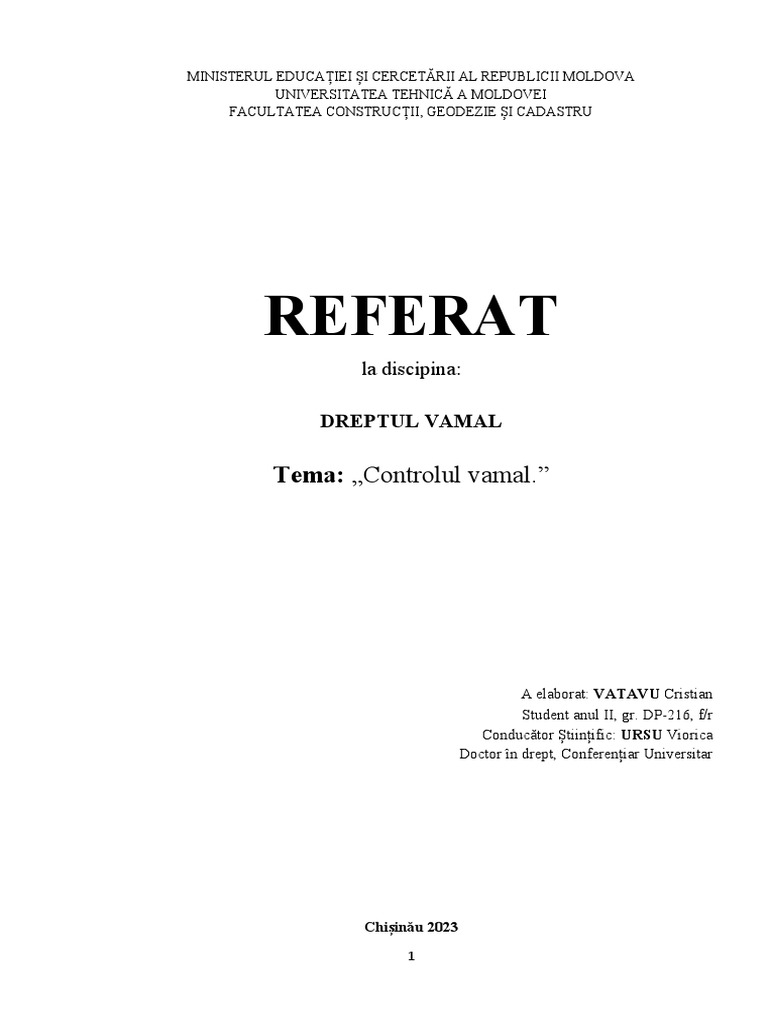 Controlul Vamal | PDF