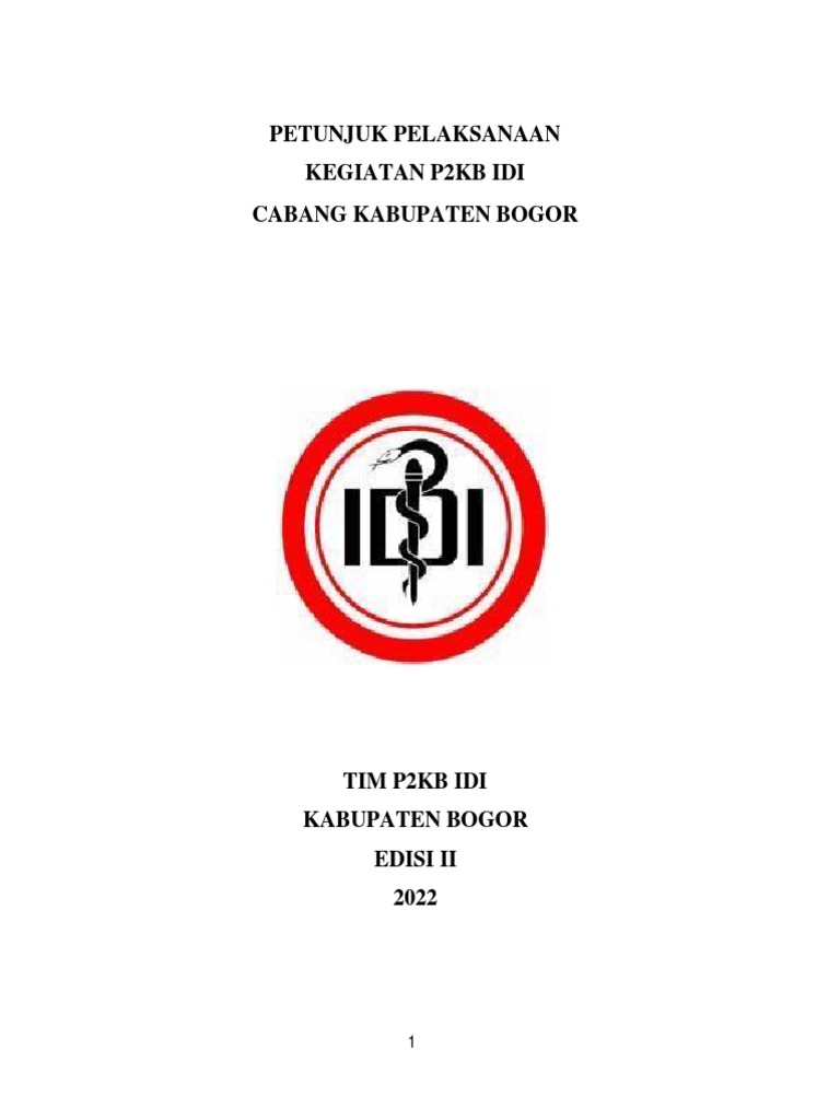 Juklak P2KB Idi Kabbogor | PDF