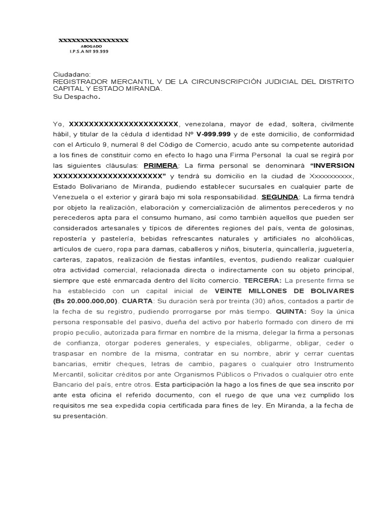 Modelo de Firma Personal | PDF | Venezuela
