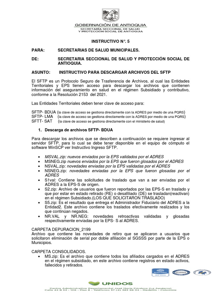 Instructivo 5 - Descargar Archivos Del SFTP | PDF